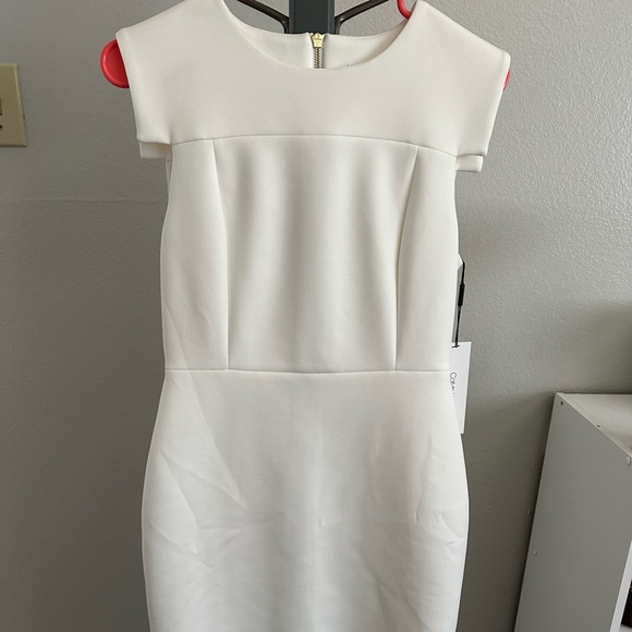 Calvin Klein | Dresses | Off White Calvin Klein Full Zip Dress | Poshmark